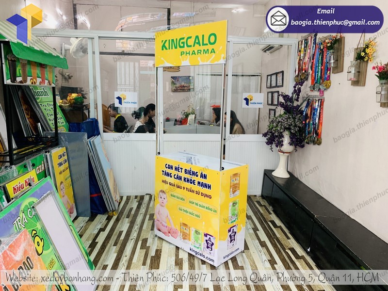 Chất liệu tạo booth xếp gọn trưng bày quảng cáo chất lượng